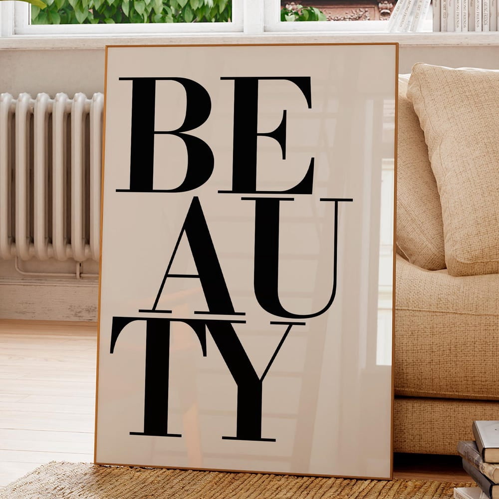 Beauty Poster Minimalist Typography Wall Art Modern Print Fashion Decor ...