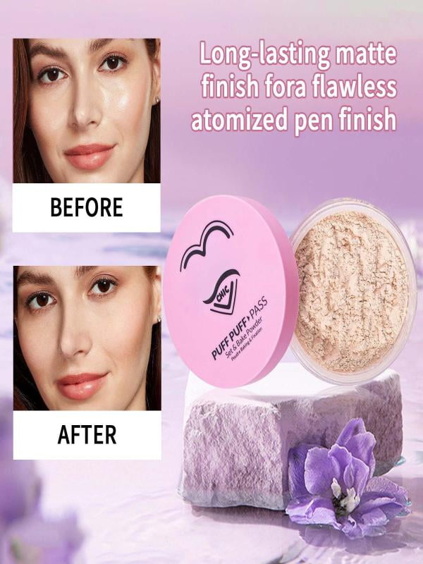 Beauty Puff Puff Pass Set and Bake Setting Powder for Makeup, Extra ...