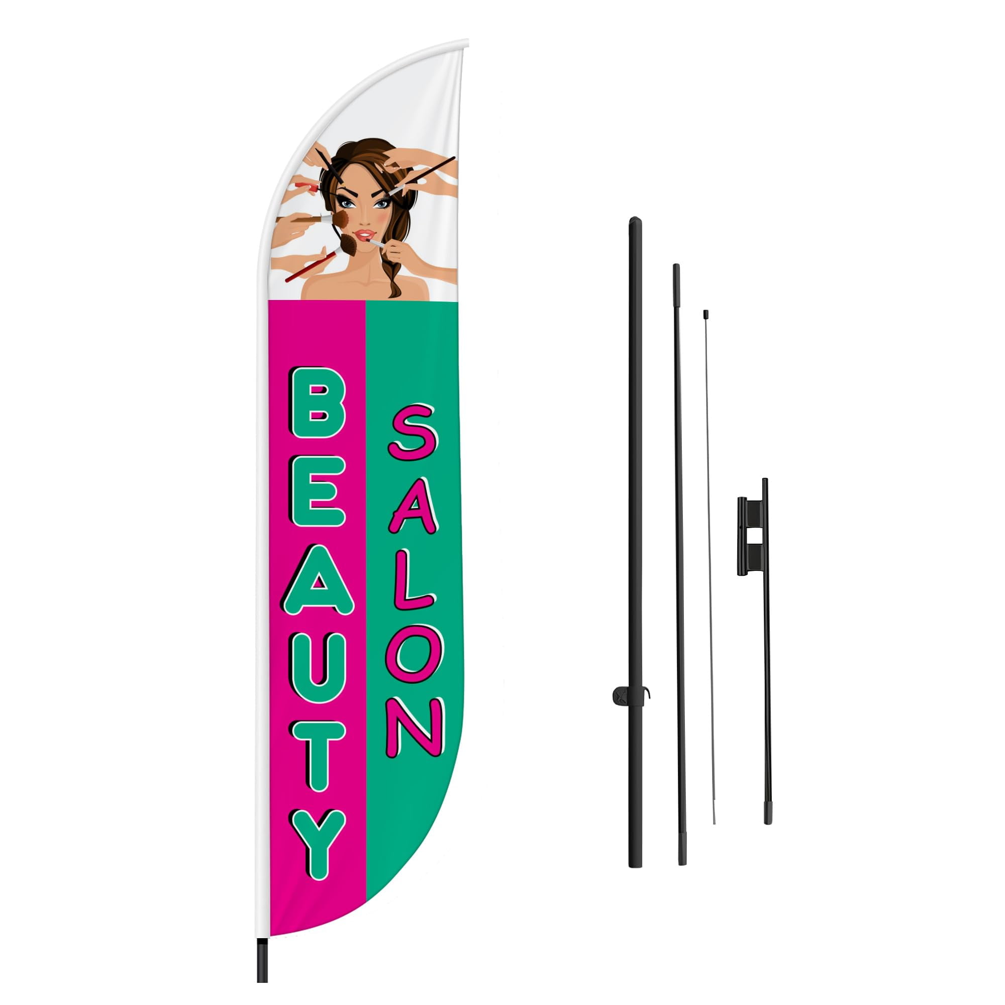Beauty Salon Feather Flag(11.5Feetx2.5Feet) By Dreamcontroller For ...