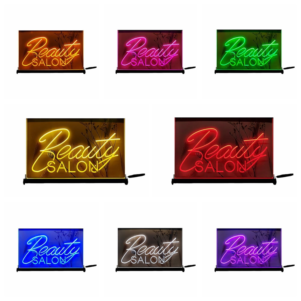 Beauty Salon Hair Nails OPEN Vintage LED Neon Sign-Posters,3DCarving ...