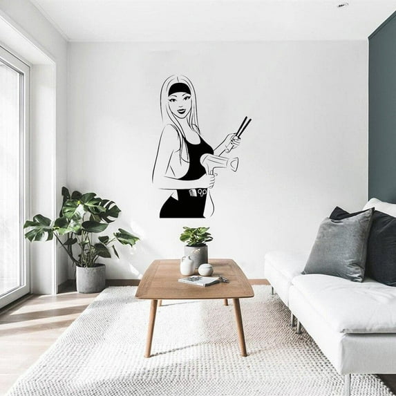 Beauty Salon Hair Stylist Wall Stickers Vinyl Decals For Home Decor Spa ...