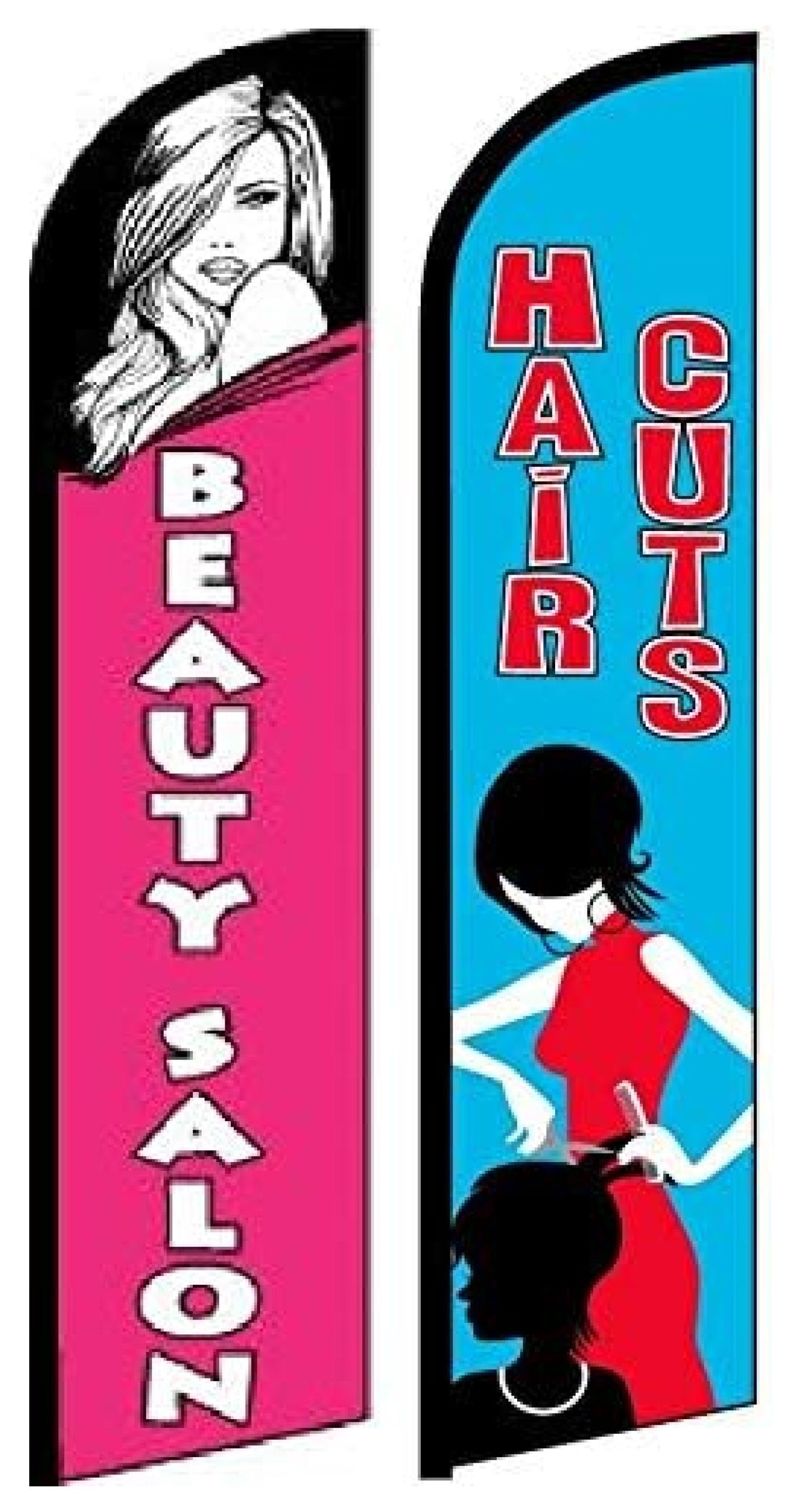 Beauty Salon Haircut King Sized Flags Pack of 2 | 2.5 ft by 11.5 ft ...