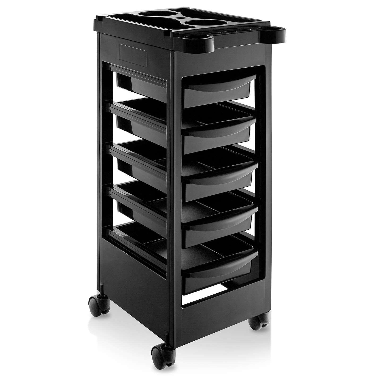 Beauty Salon Organizer Cart with 5 Interchangeable Drawers, Large Work ...