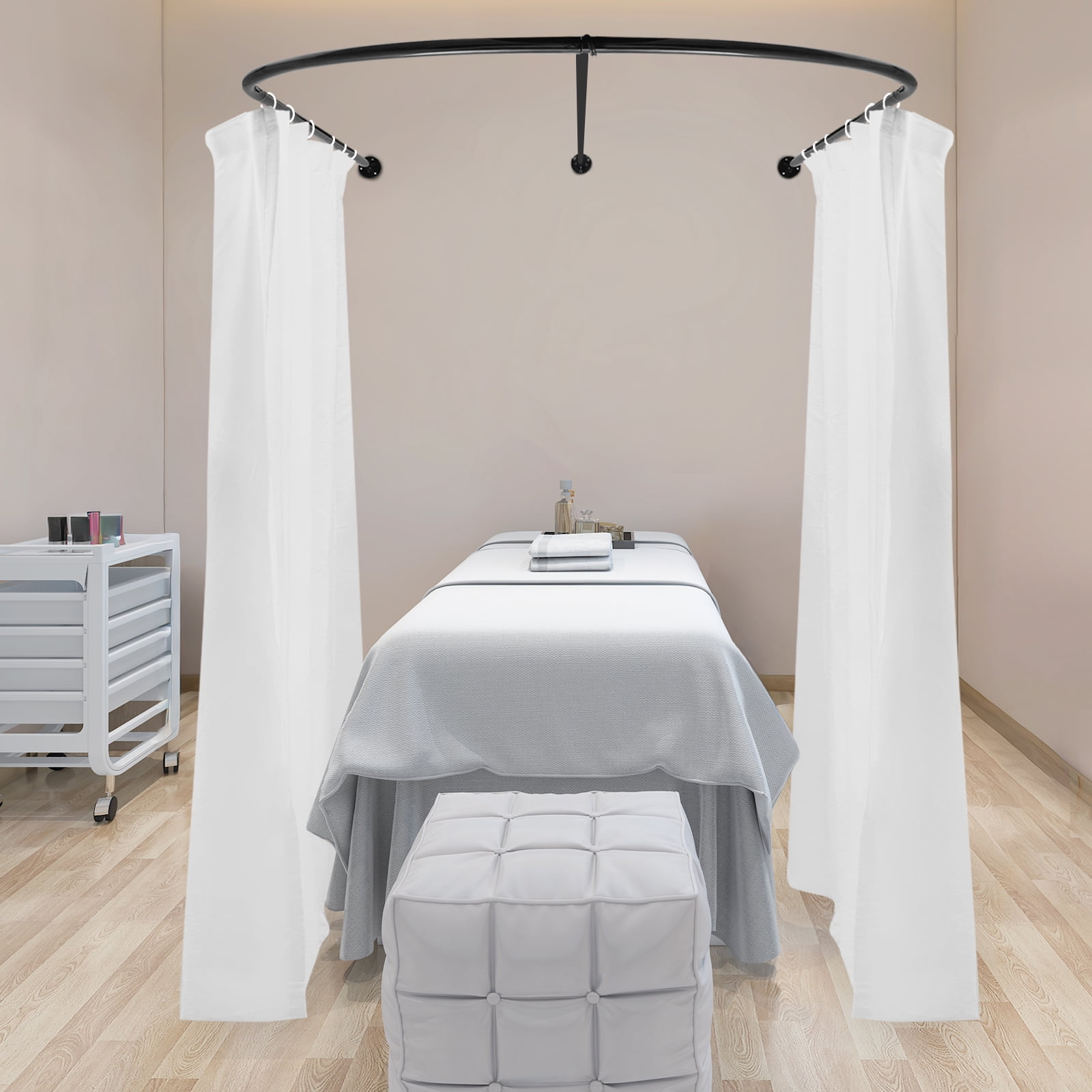 Beauty Salon Partition Curtain, Room Divider with Curtain, U-Shaped ...