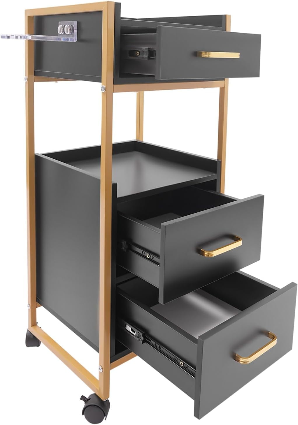 Beauty Salon Storage Trolley Cart, Rolling Hairdressing Salon Cart ...