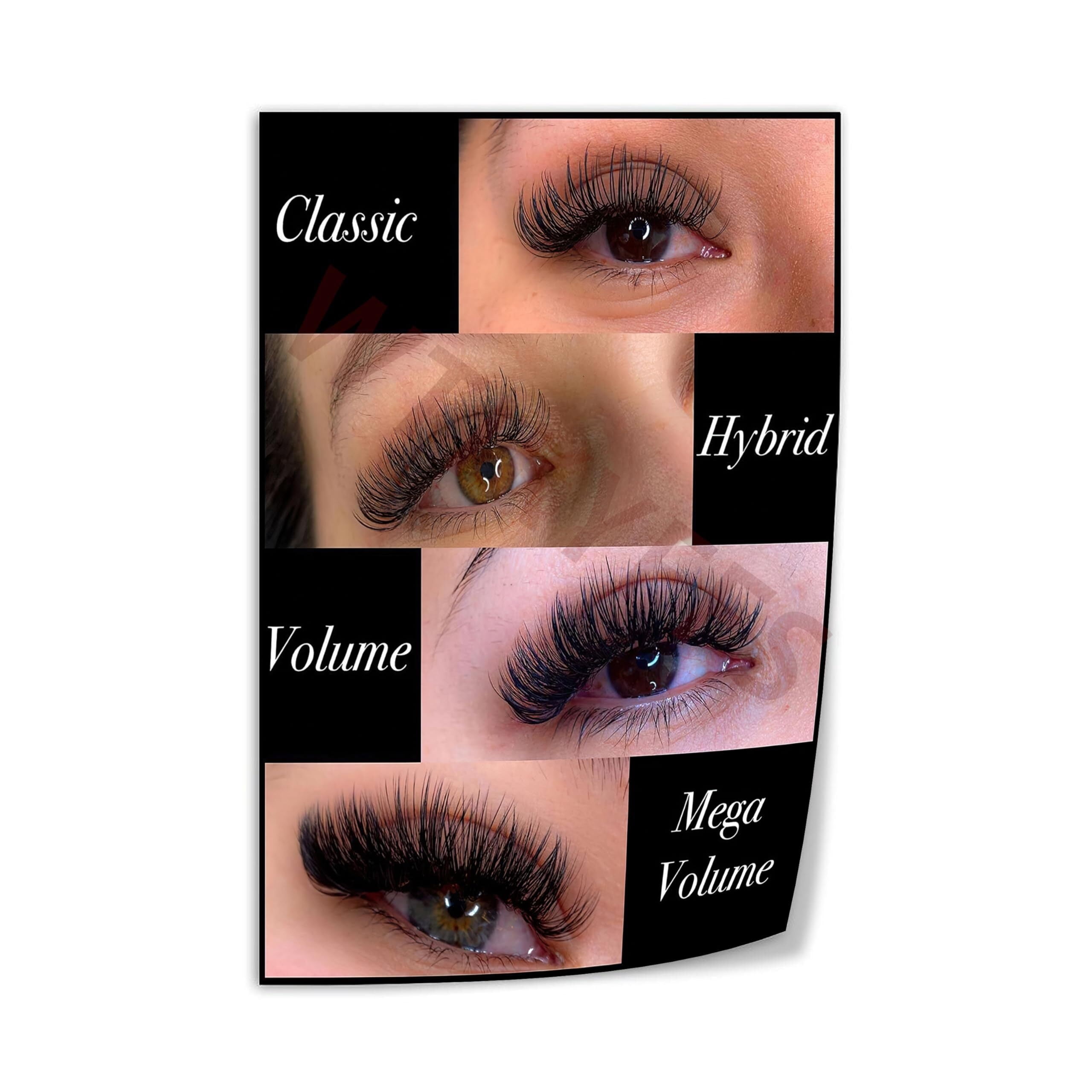 Beauty Shop Poster Wall Decor Eyelash Extension Type Canvas Painting ...