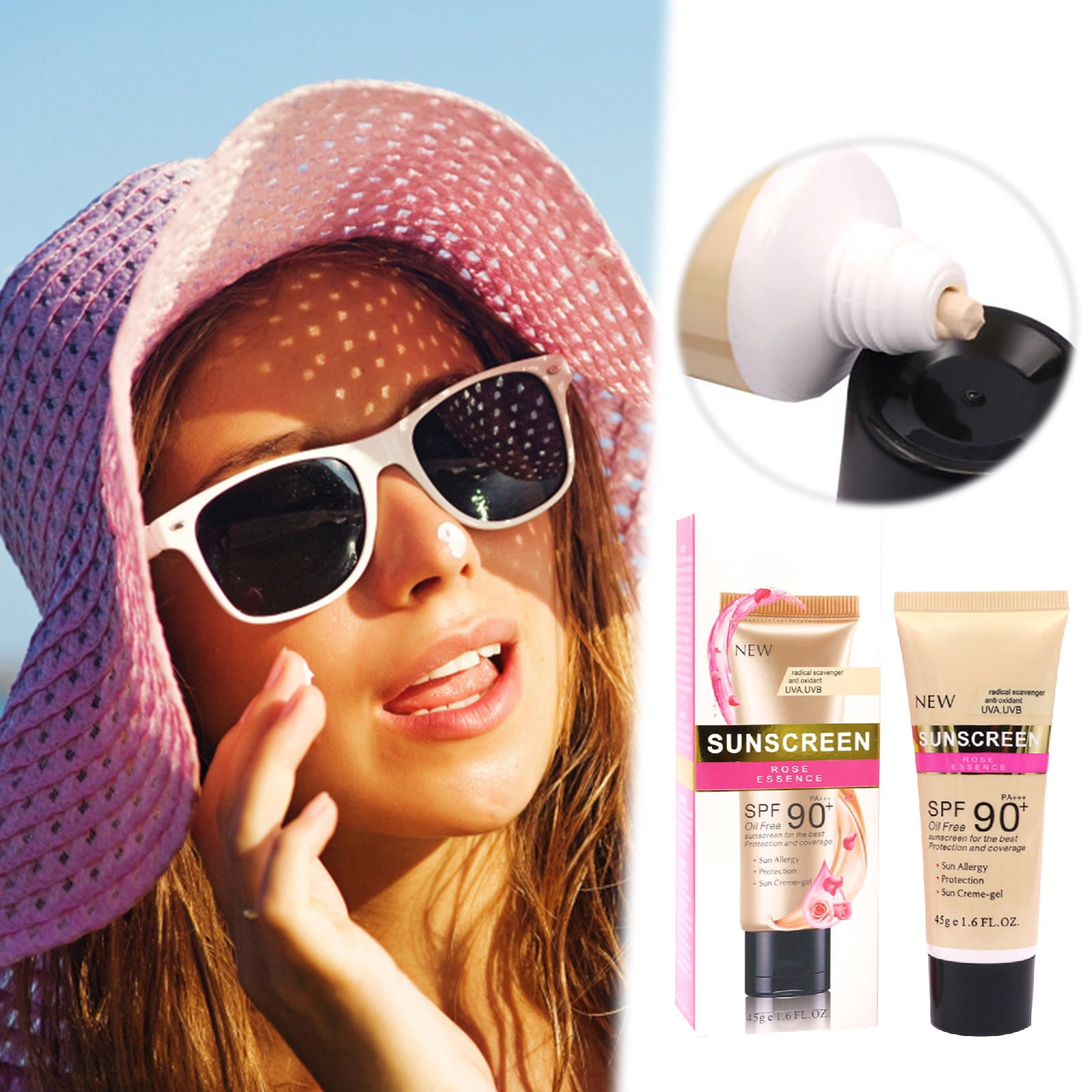 Beauty Skin Care 45g Face Sunscreen Refreshing And Moisturizing Solar ...