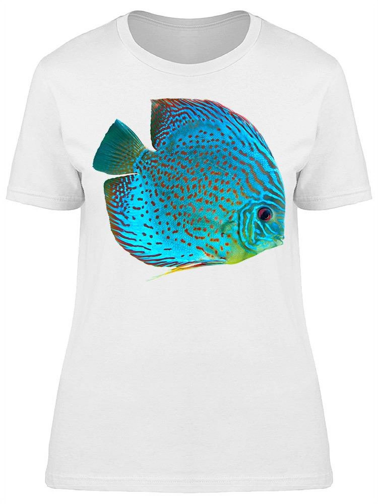 Beauty Spotted Blue Discus Fish T-Shirt Women -Image by Shutterstock ...