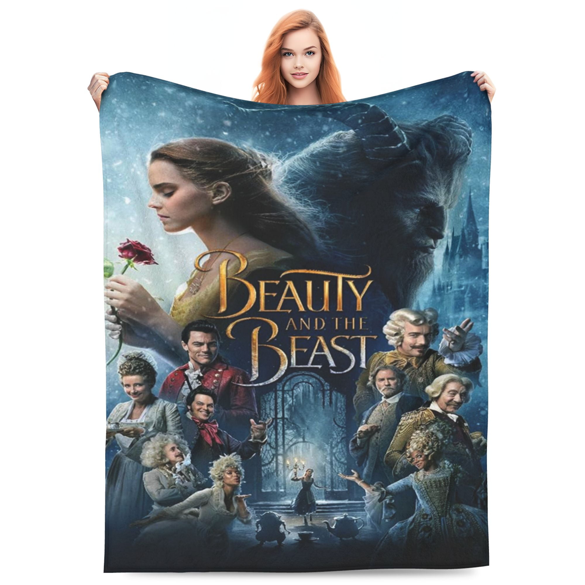 Beauty The Beast Bed Blanket 3D Printed Throw Blanket Lightweight Super ...