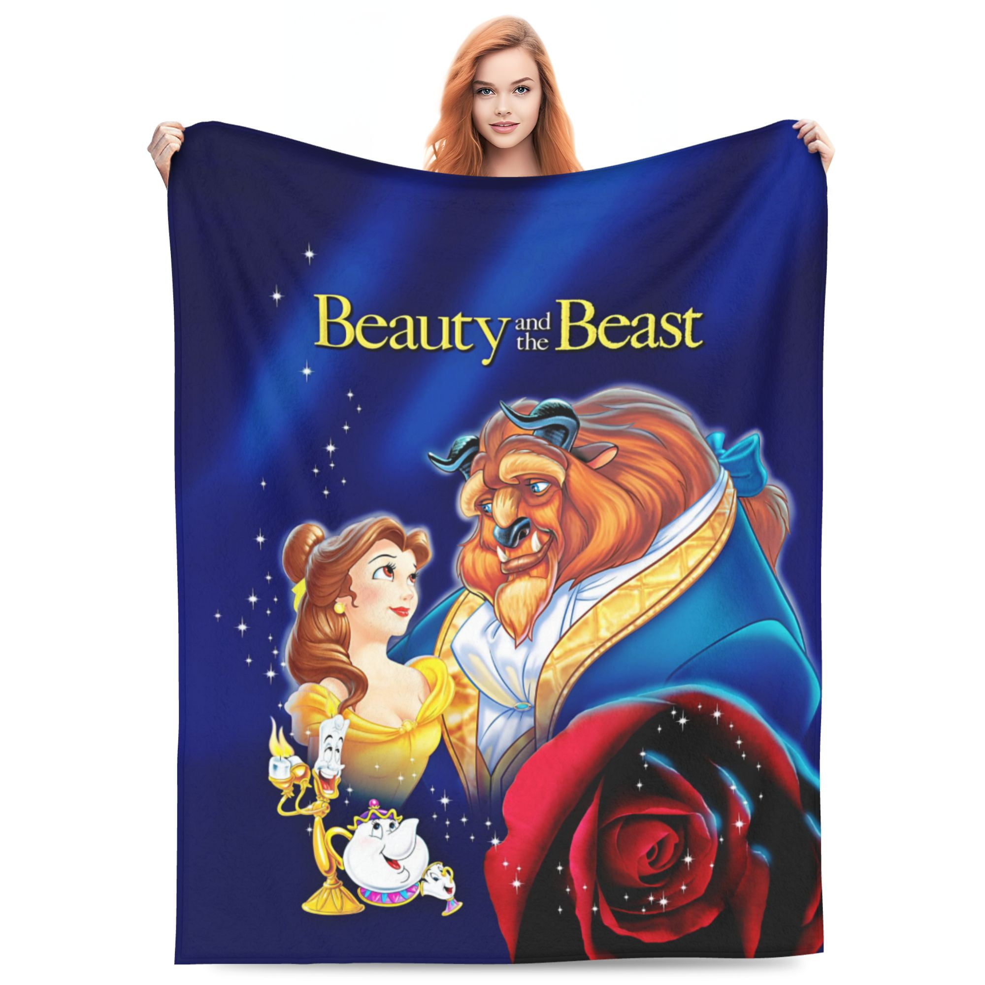 Beauty The Beast Bed Blanket 3D Printed Throw Blanket Lightweight Super ...