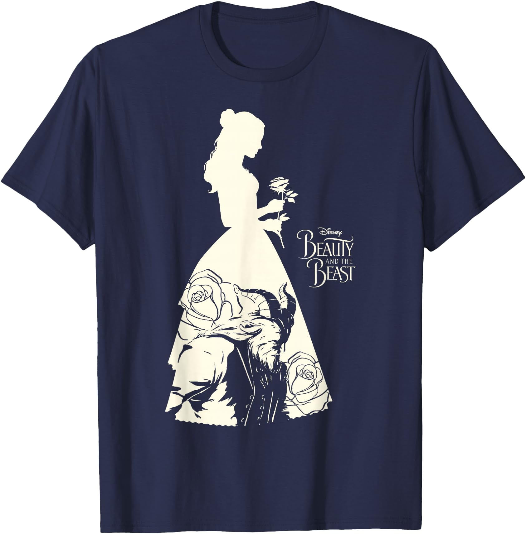 Beauty & The Beast Belle Silhouette Graphic DTG Print Unisex T-Shirt ...
