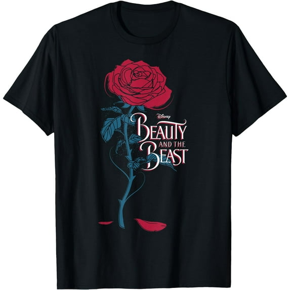 Beauty & The Beast Wilting Rose Logo Graphic DTG Print Unisex T-Shirt ...