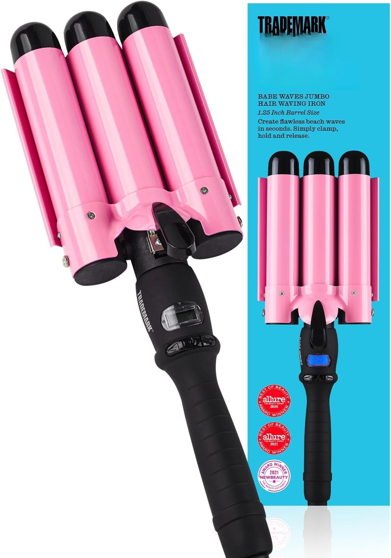 Beauty Three Barrel Hair Waver, Curling Iron, 1.25 Inch, Beach , Hair ...
