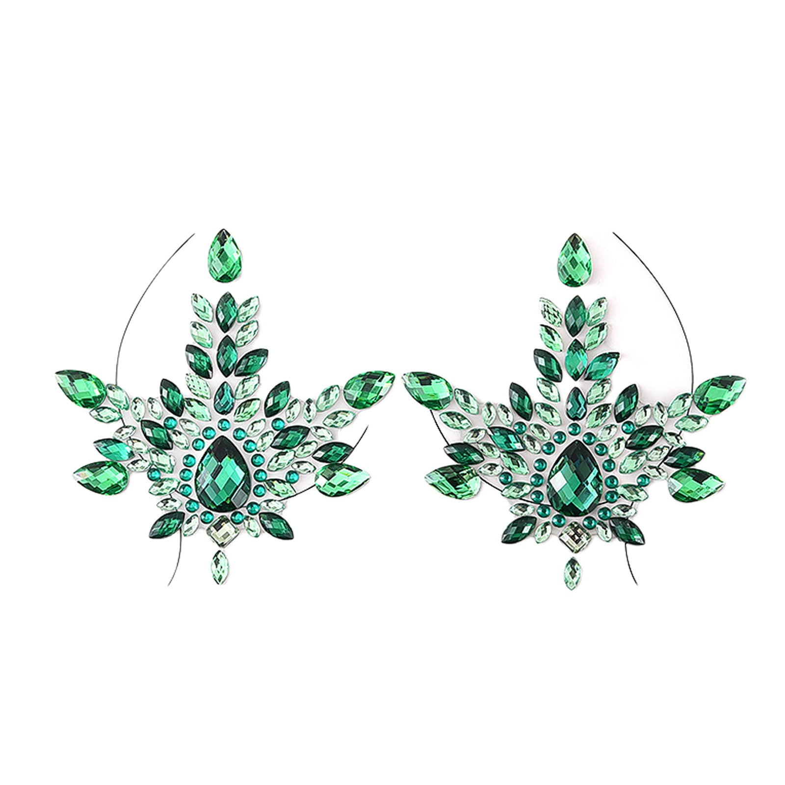 Beauty Tools Breast Chest Sticker Temporary Glitter Breast Body Gems ...