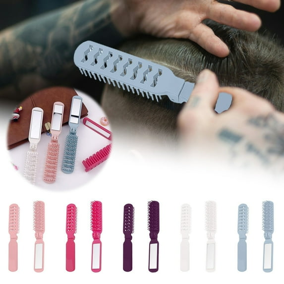 Beauty Tools Foldable Hair Brush Travel Comb Compact Solution for Thick ...