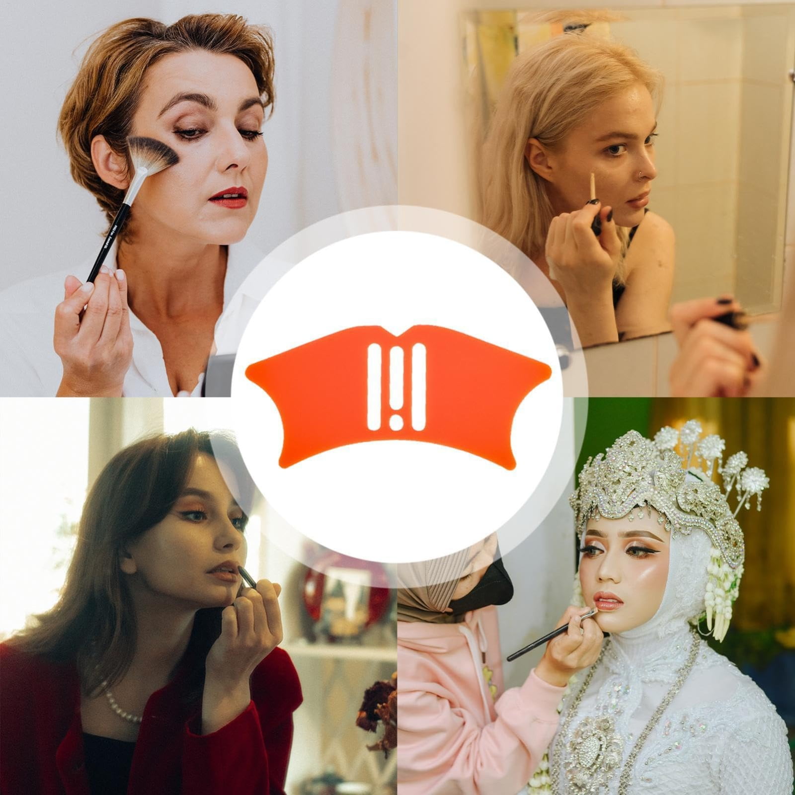 Beauty Tools Silicone Nose Shadow Contouring Template with Eyebrow Aid ...