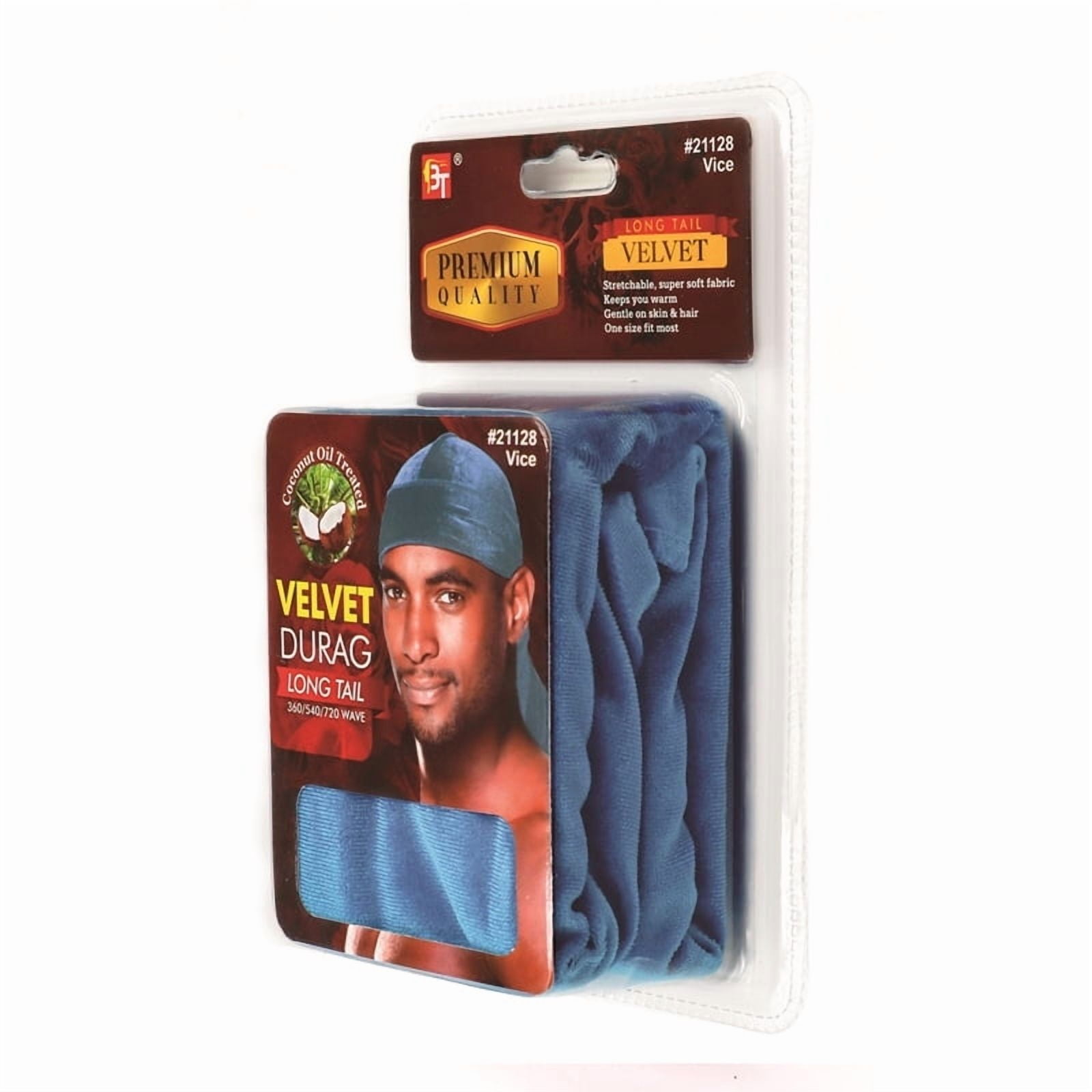 Beauty Town Coconut Oil Treated Velvet Durag Long Tail, Vice - Walmart.com