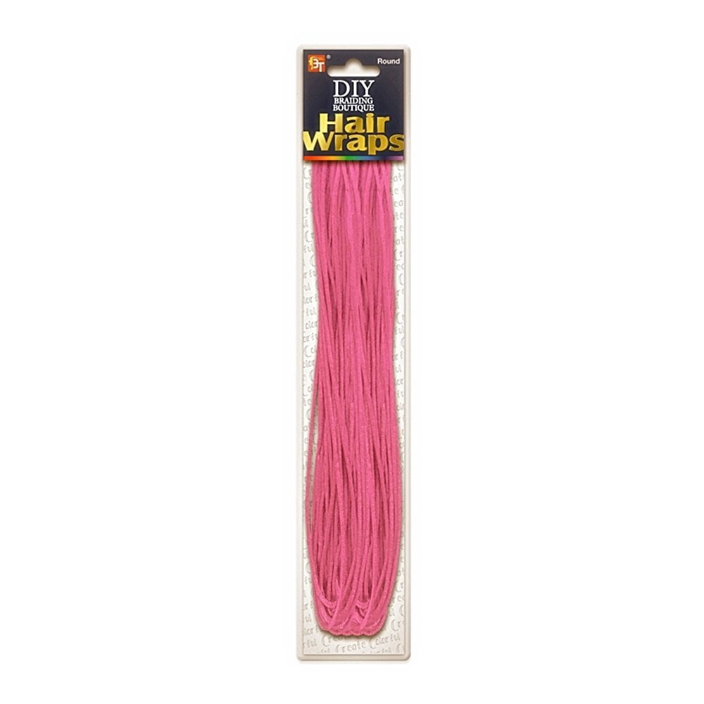 Beauty Town DIY Braiding Boutique 2MM Round Hair Wraps, Pink, Pack of ...