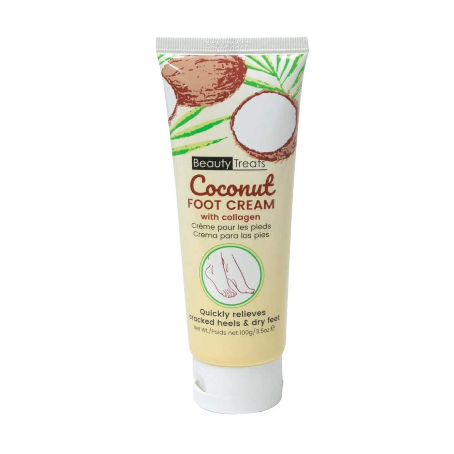 Beauty Treats Coconut Foot Cream w Collagen 3.5 Oz - Walmart.com