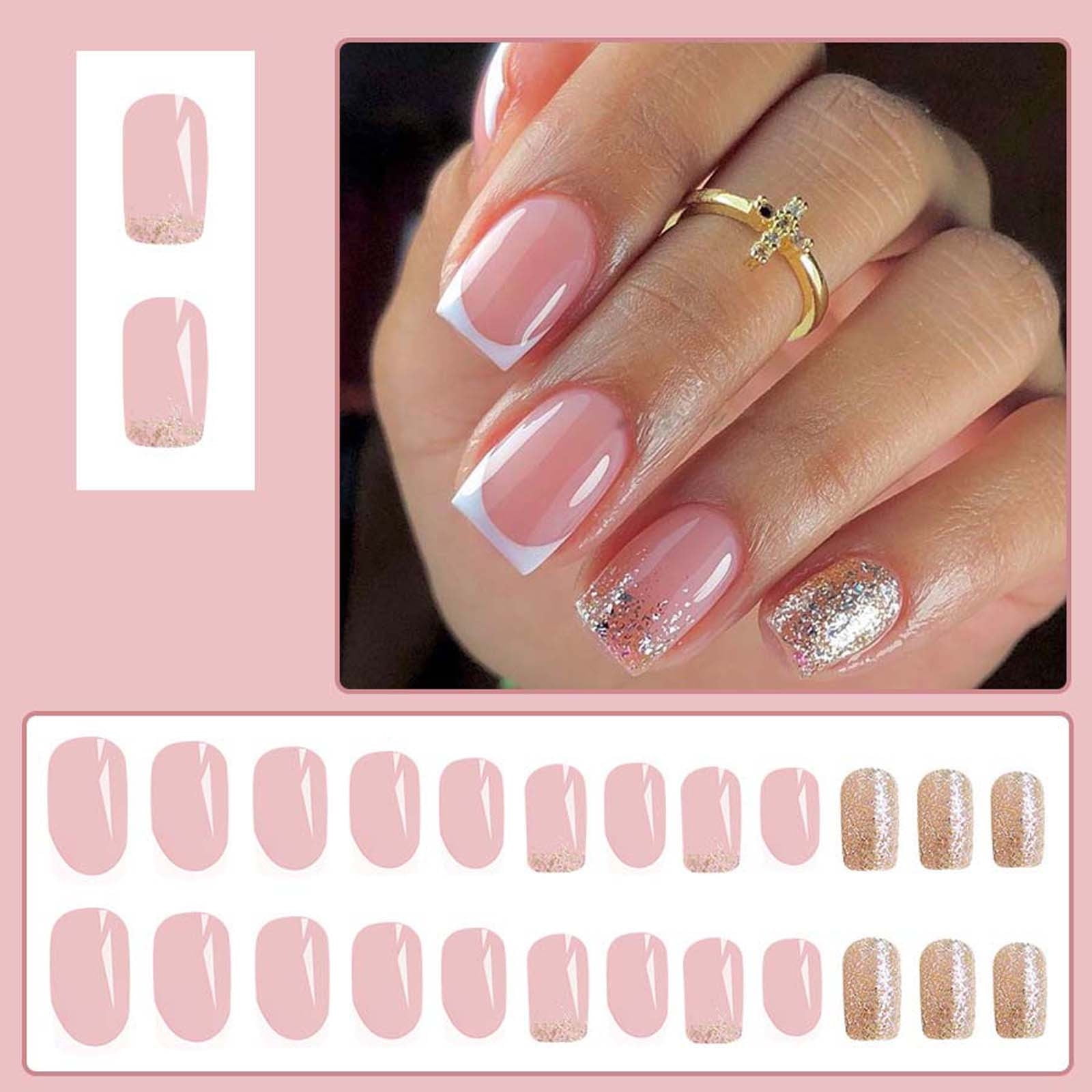 Beauty Under 25$,Bright Bursts With Gold Glitter Burst Pipe Manicure ...