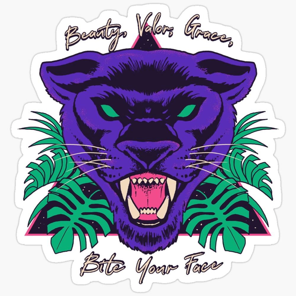 Beauty, Valor, Grace, Bite Your Face Sticker Phone Decal Water Bottle ...