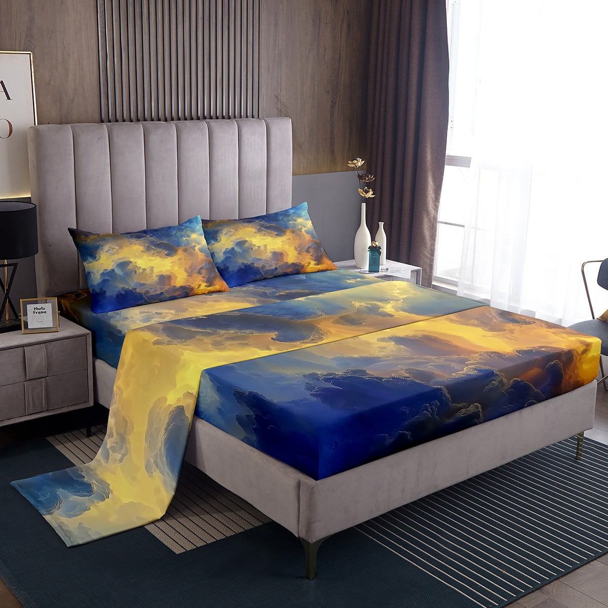 Beauty Weather Nature Bed Sheets Set Full Size Teens Adults,Oil Painting Clouds Sheet Set ...