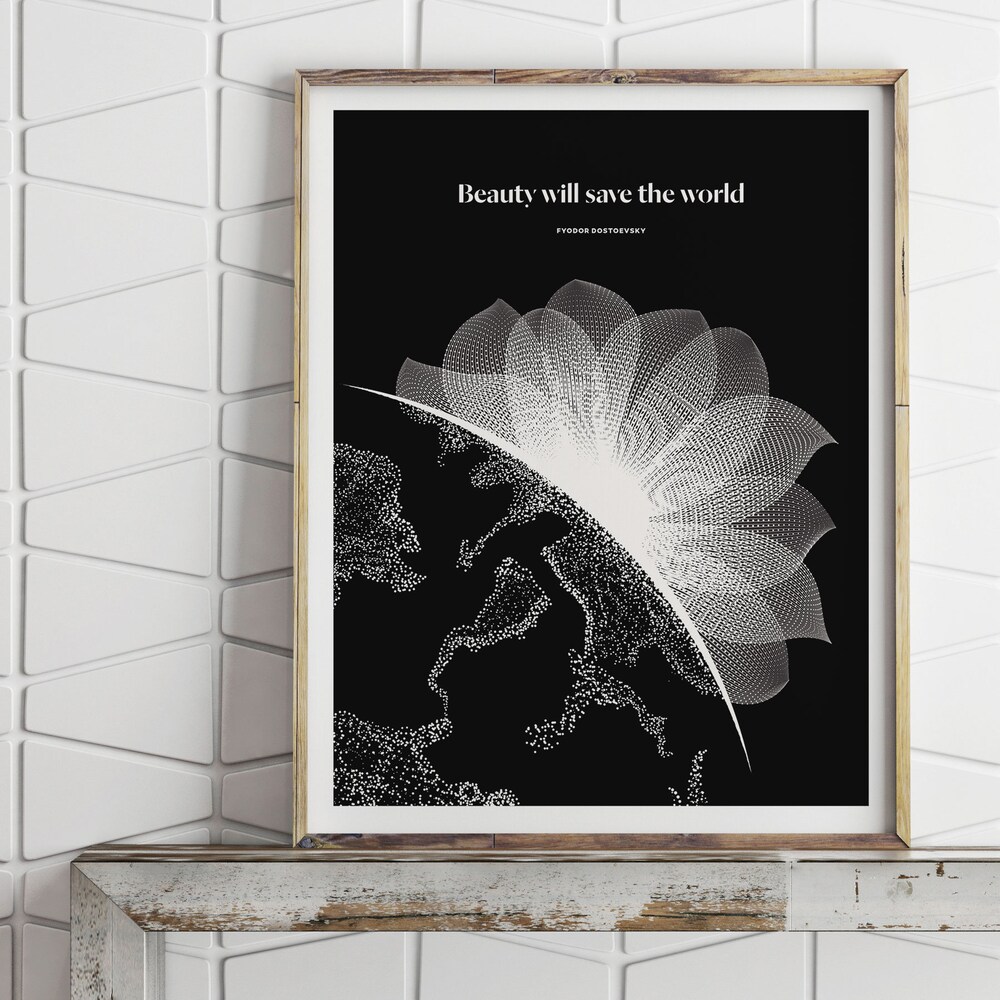 Beauty Will Save The World Fyodor Dostoevsky Quote Literary Art Print ...