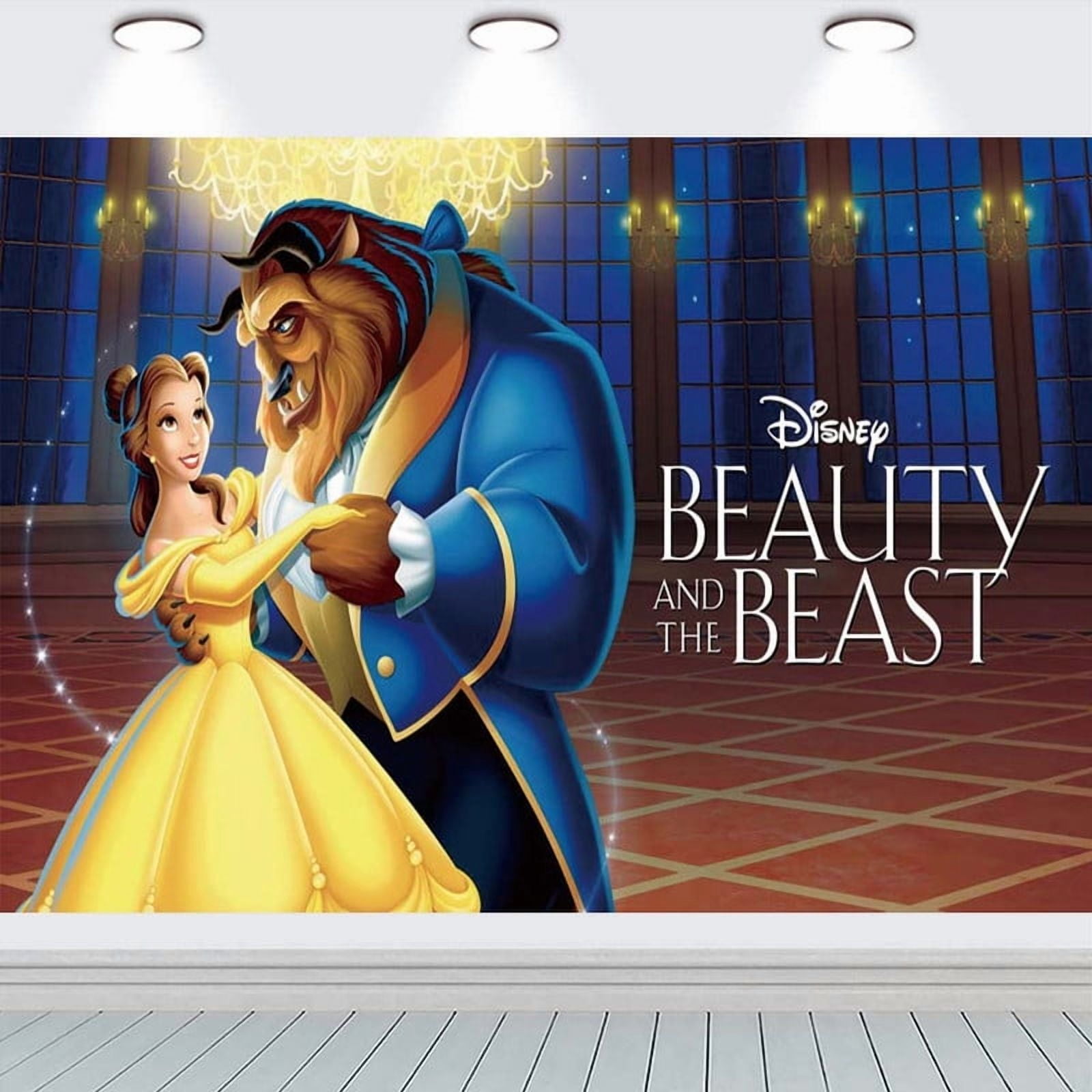 Beauty and Beast Backdrop Banner Party Supplies Poster Movie Theme ...