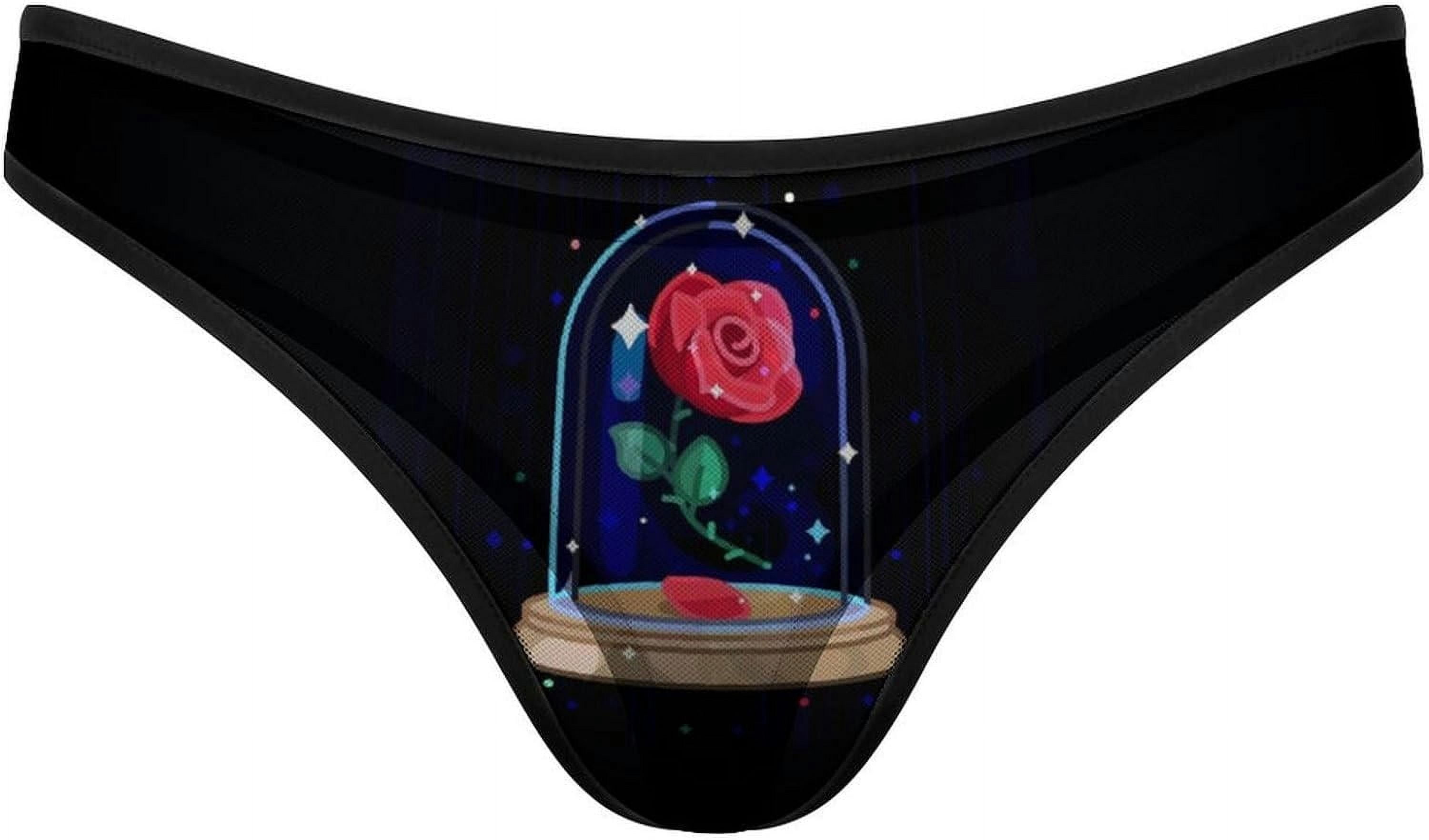 Beauty and Beast Women's Thong Underwear Seamless Panties No Show T ...