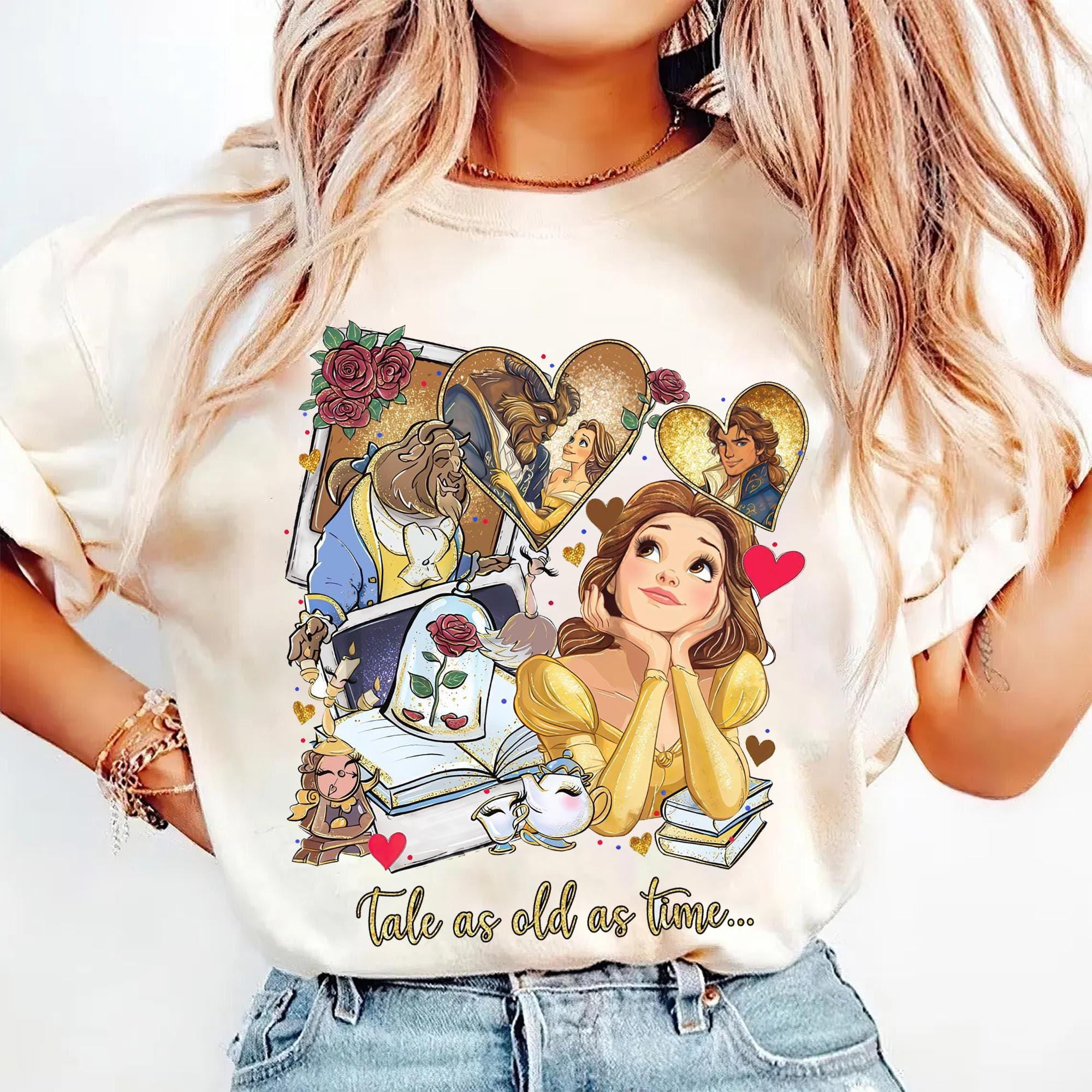 Beauty and The Beast Princess Belle Comfort Colors T-Shirt - Tale As ...