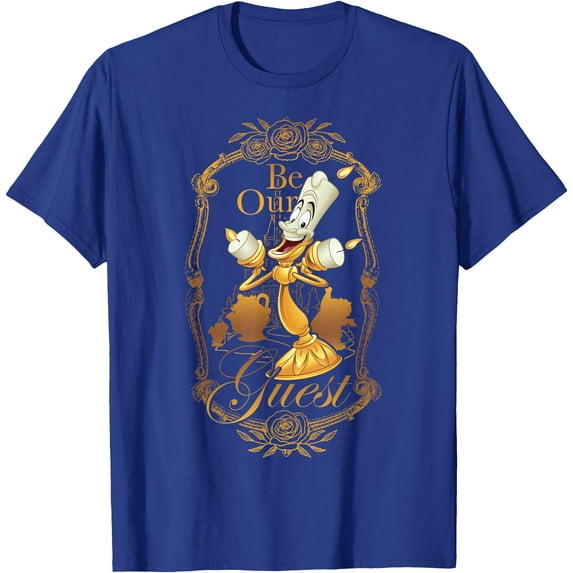 Beauty and the Beast Be Our Guest Lumiere Poster DTG Print Unisex T ...