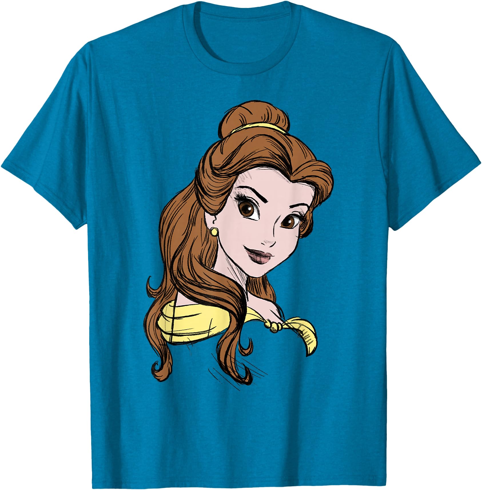 Beauty and the Beast Belle Ballgown Portrait DTG Print Unisex T-Shirt ...
