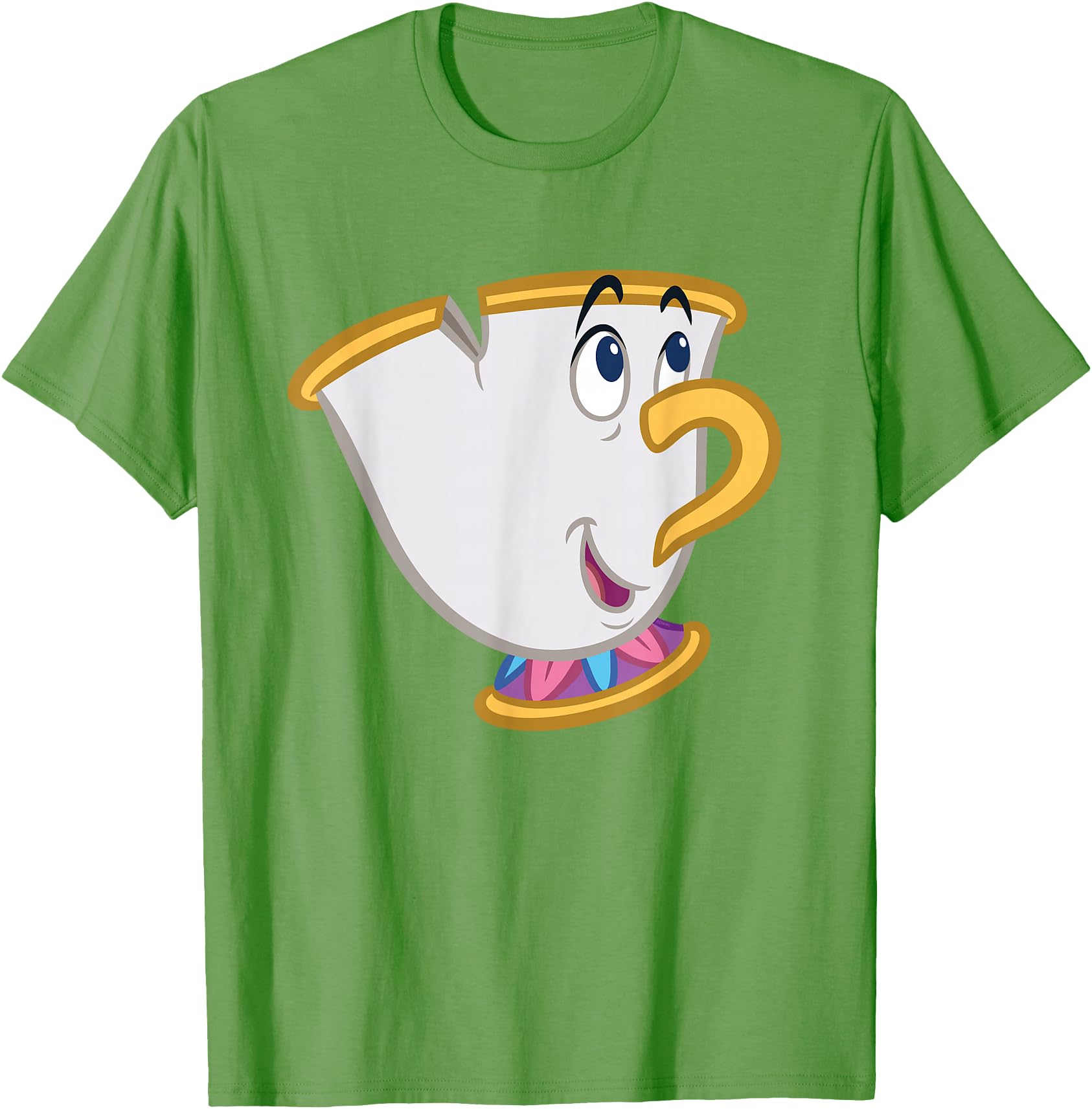 Beauty and the Beast Chip Big Face DTG Print Unisex T-Shirt,Royal Blue ...