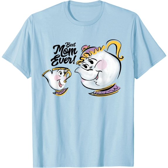 Beauty and the Beast Chip Mrs. Potts Best Mom Ever DTG Print Unisex T ...
