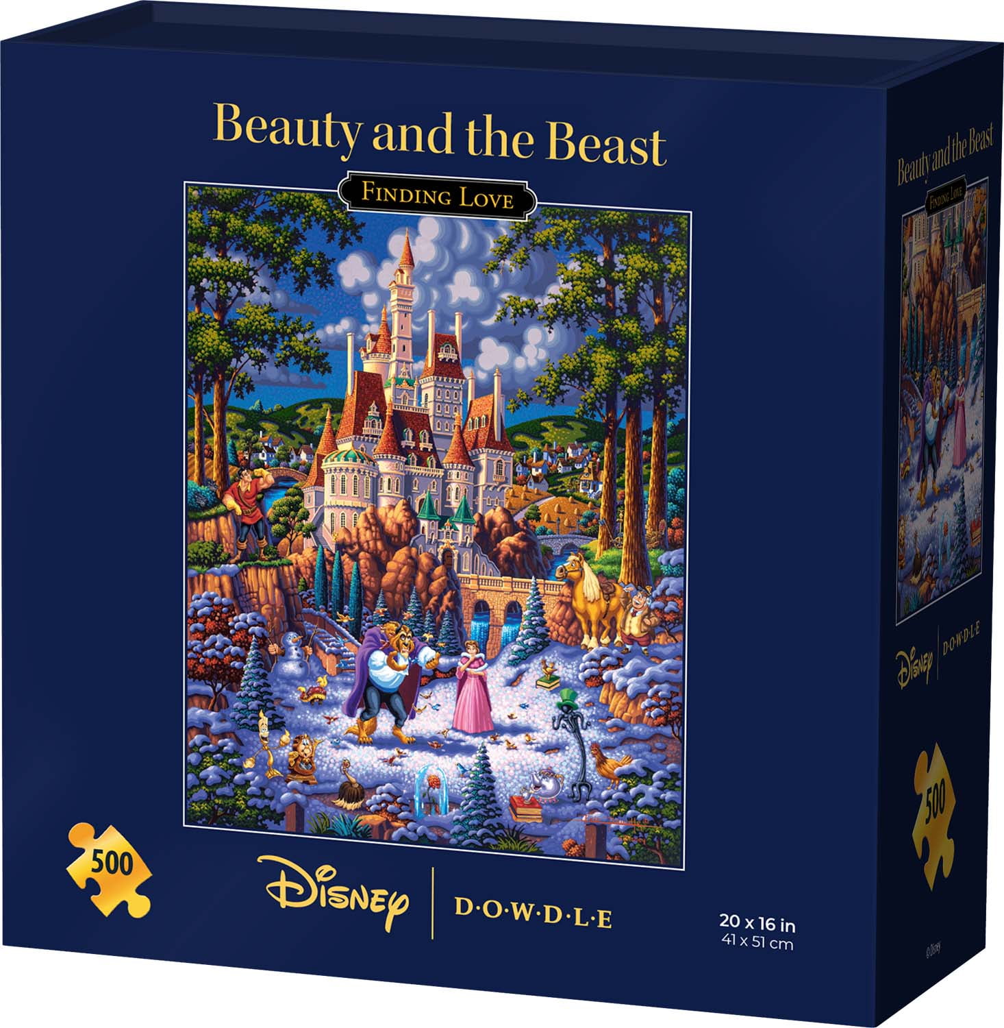 Beauty and the Beast Finding Love 500 Piece Puzzle | Disney Dowdle ...