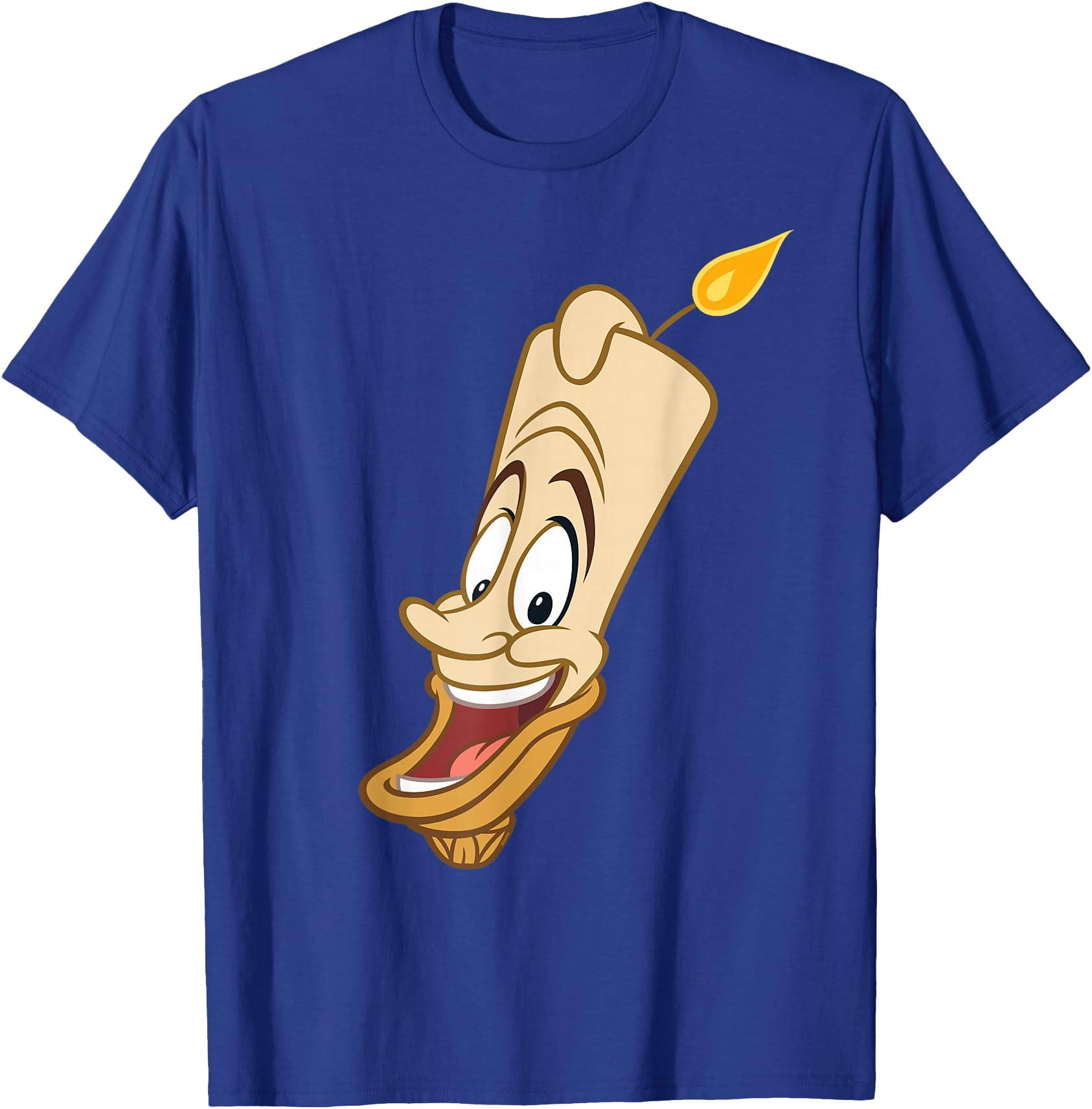 Beauty and the Beast Lumiere Big Face DTG Print Unisex T-Shirt,Royal ...