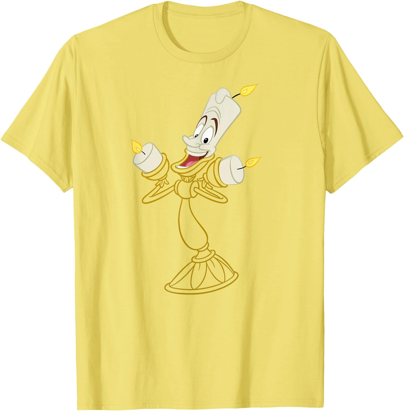 Beauty and the Beast Lumiere DTG Print Unisex T-Shirt,Cornsilk Color ...