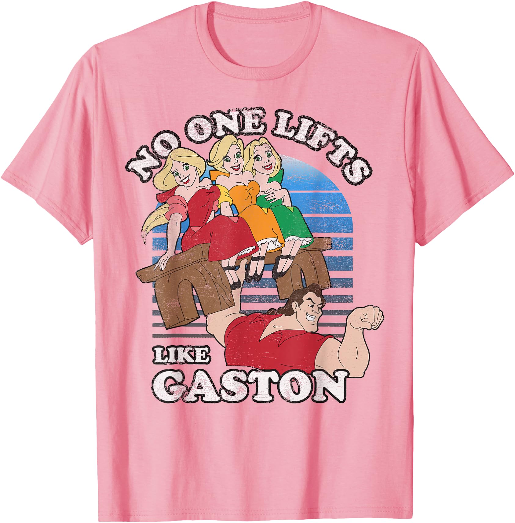 Beauty and the Beast Retro No One Lifts Like Gaston DTG Print Unisex T ...