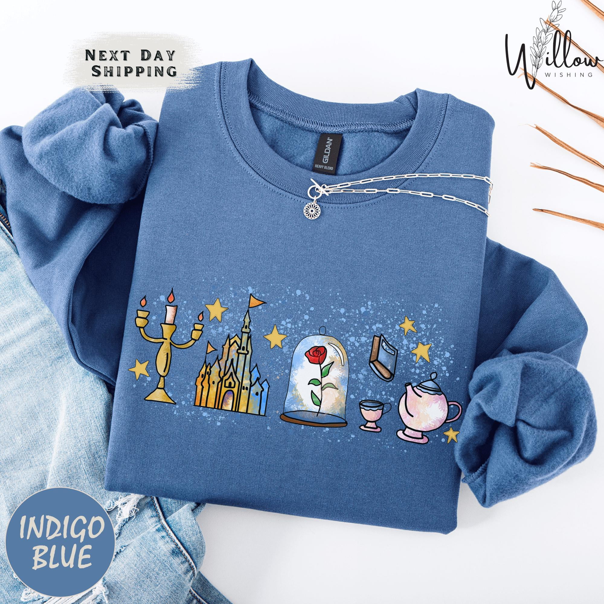 Beauty and the Beast Sweatshirt, Vintage Belle Crewneck Pullover ...