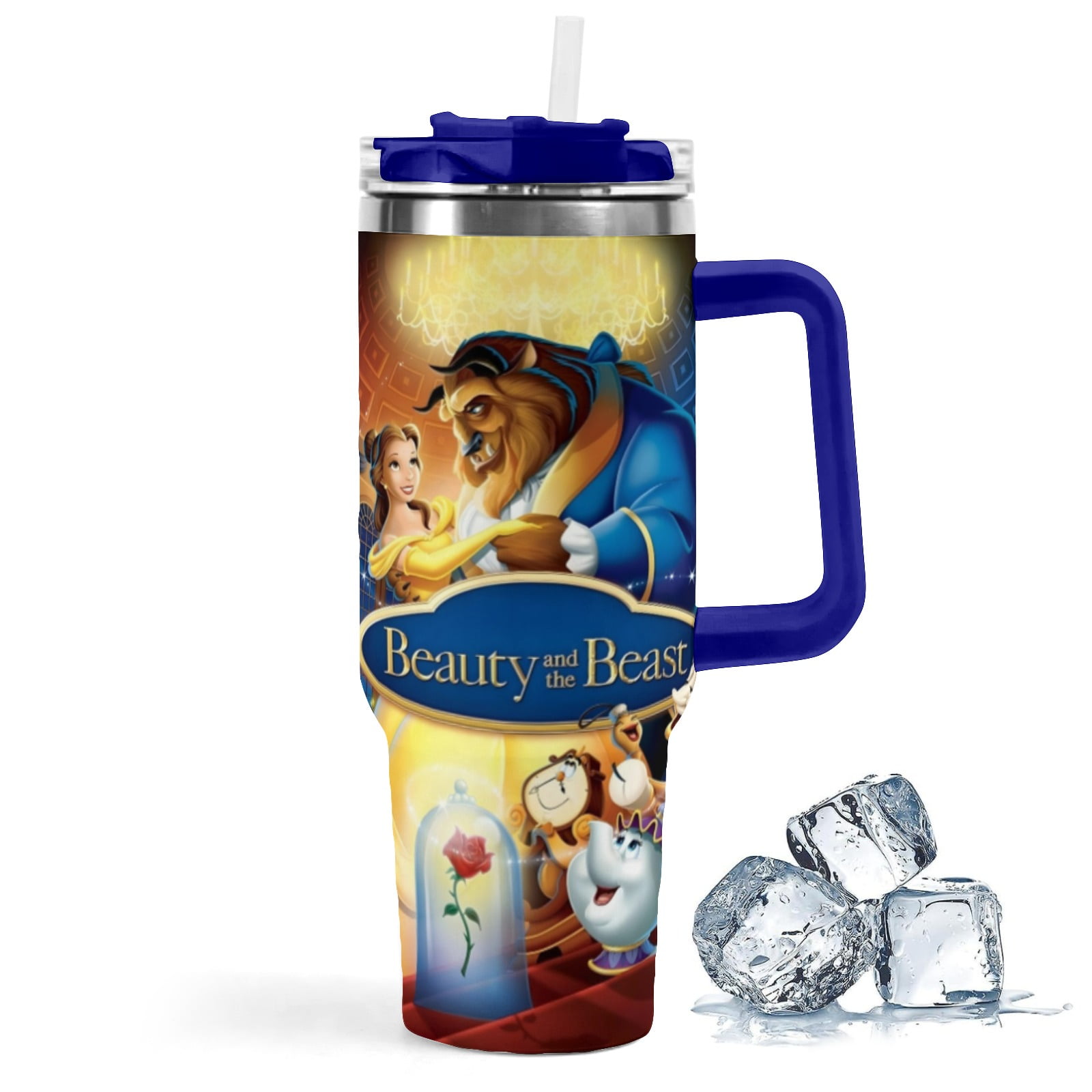 Beauty &*and the Beasts Large capacity car cup has an iconic print, is ...