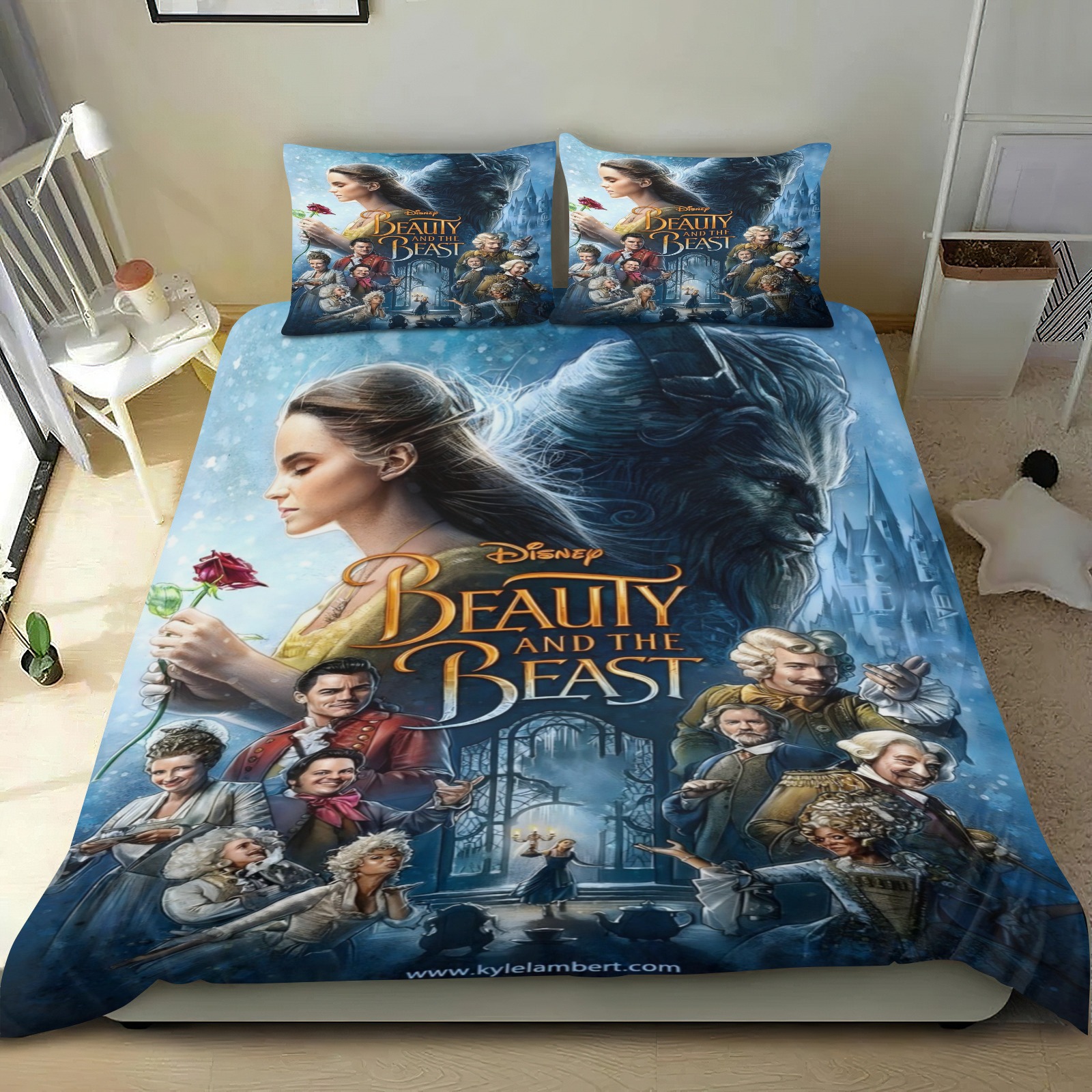 Beauty &*and the Beasts thin bedding set has an iconic print,One duvet ...