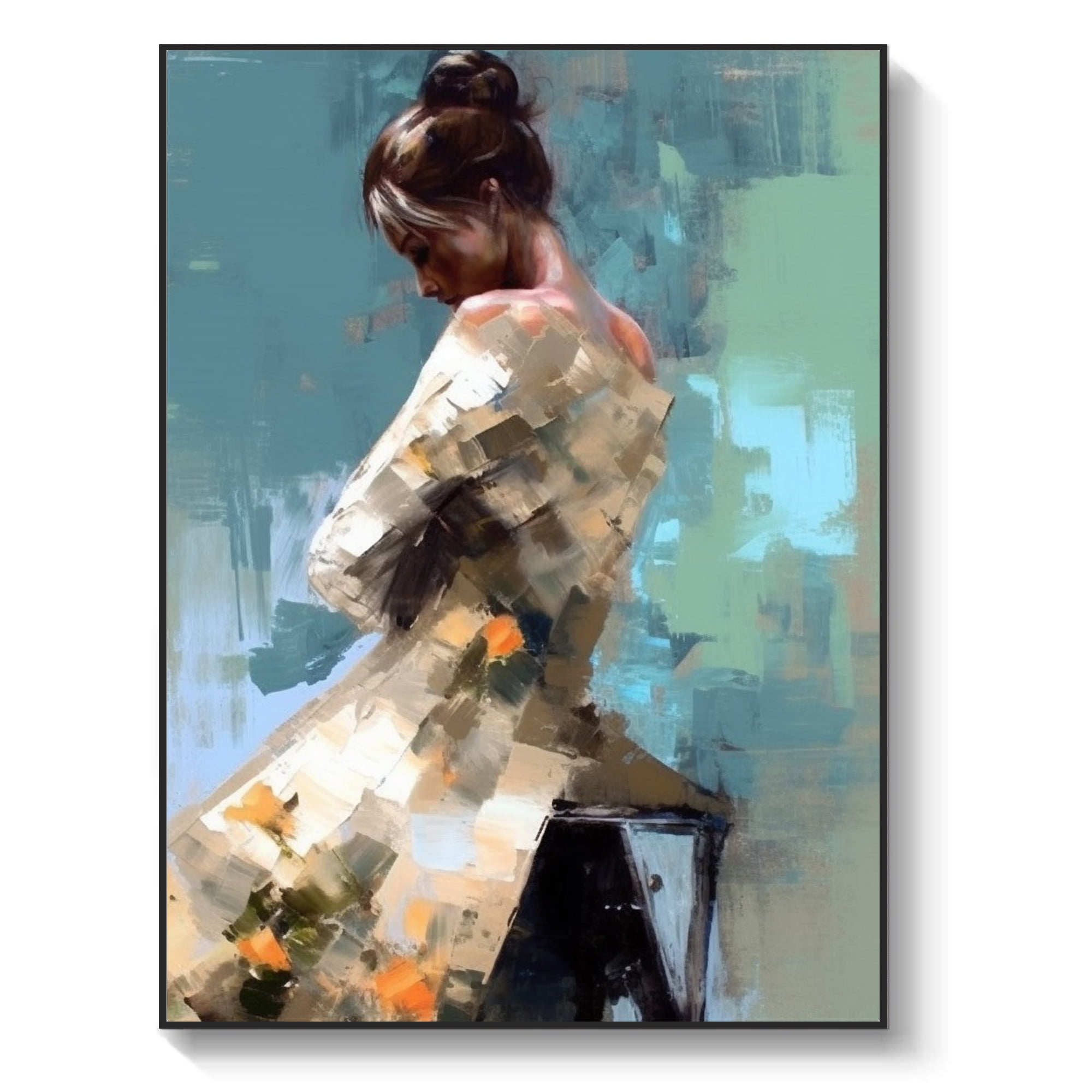 Beauty background oil painting, original vintage beauty art texture oil ...