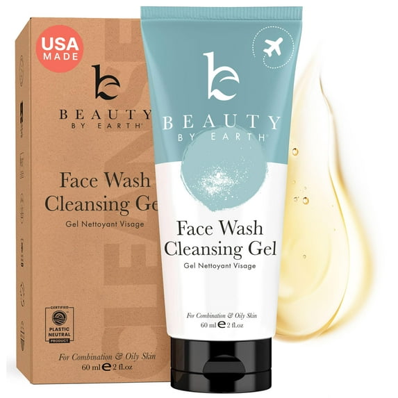 Beauty by Earth Clean Face Wash - USA Made with Organic & Natural ...