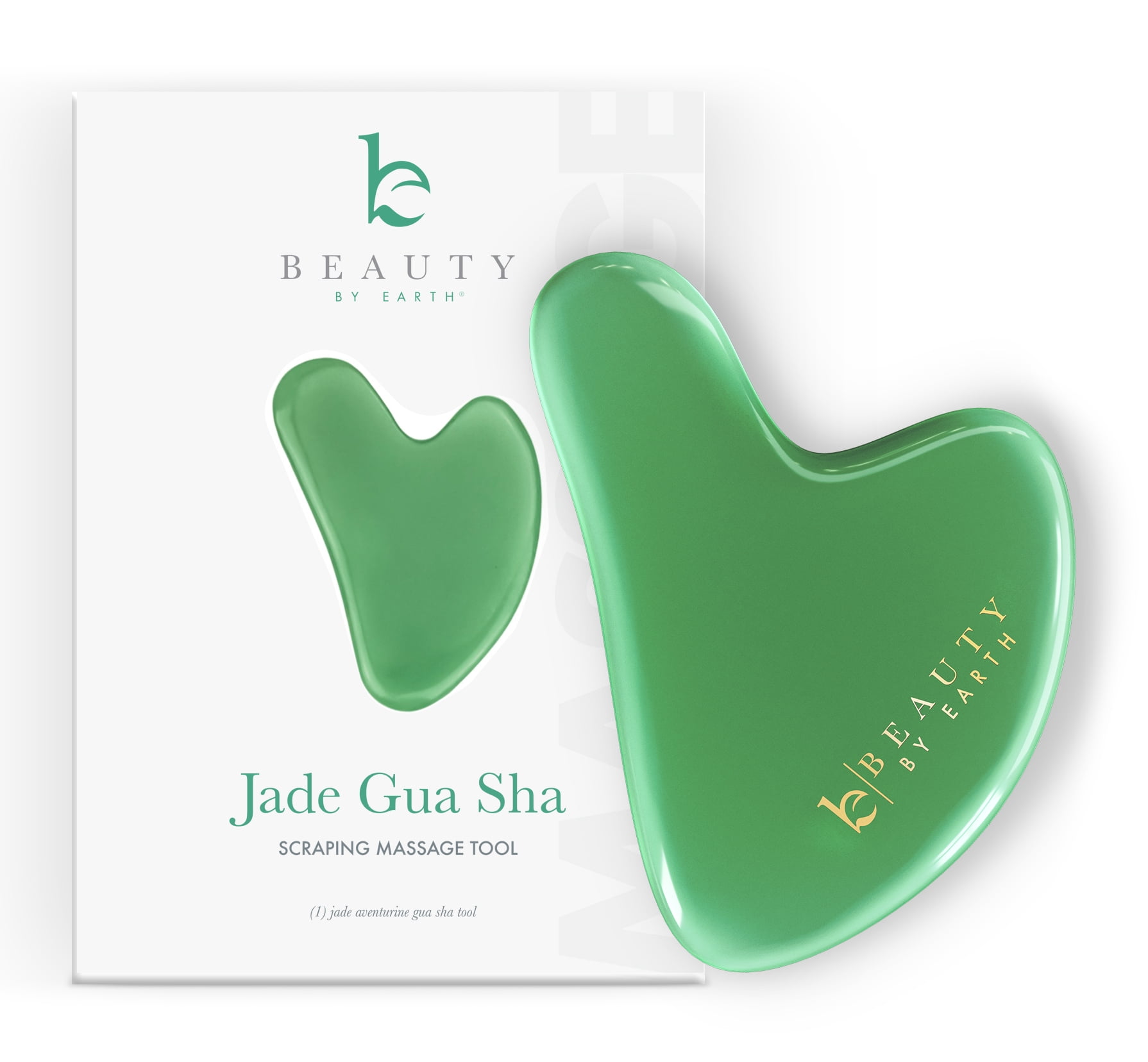 Beauty by Earth Gua Sha Tool - Jade Stone Scraping Massage Tool, Facial ...