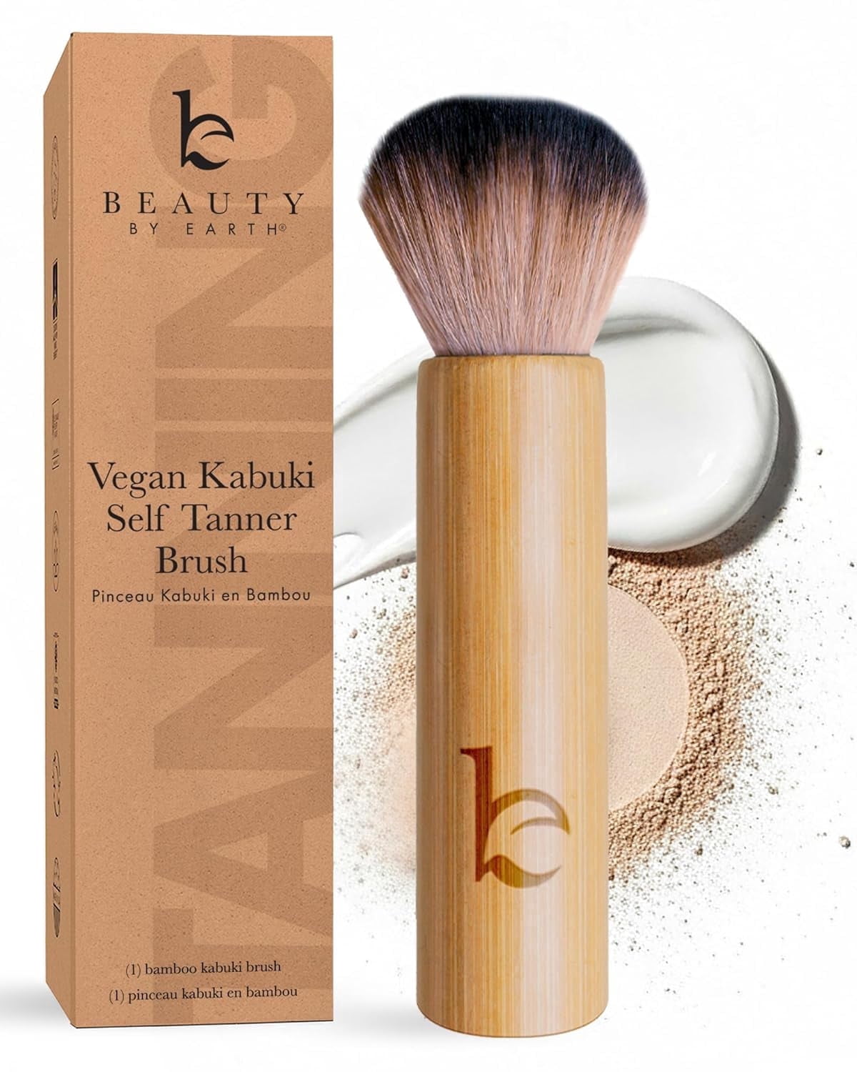 Beauty by Earth Self Tanner Brush - Vegan Kabuki Brush, Foundation ...