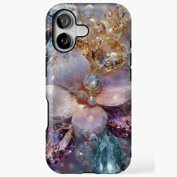 Beauty in Gems and Flowers Radiant Art Design for iPhone 17 11 12 13 14 ...