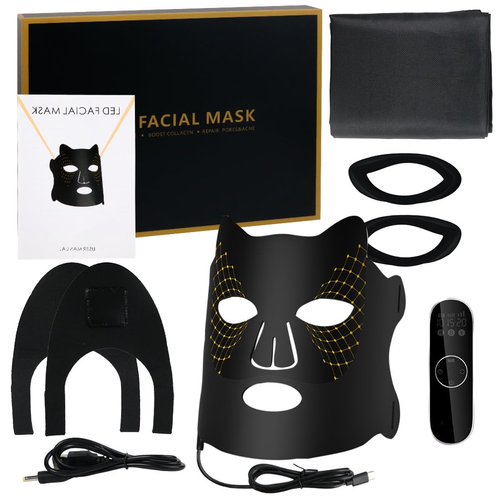 Beauty mask silicone mask led photon skin rejuvenation red and blue ...