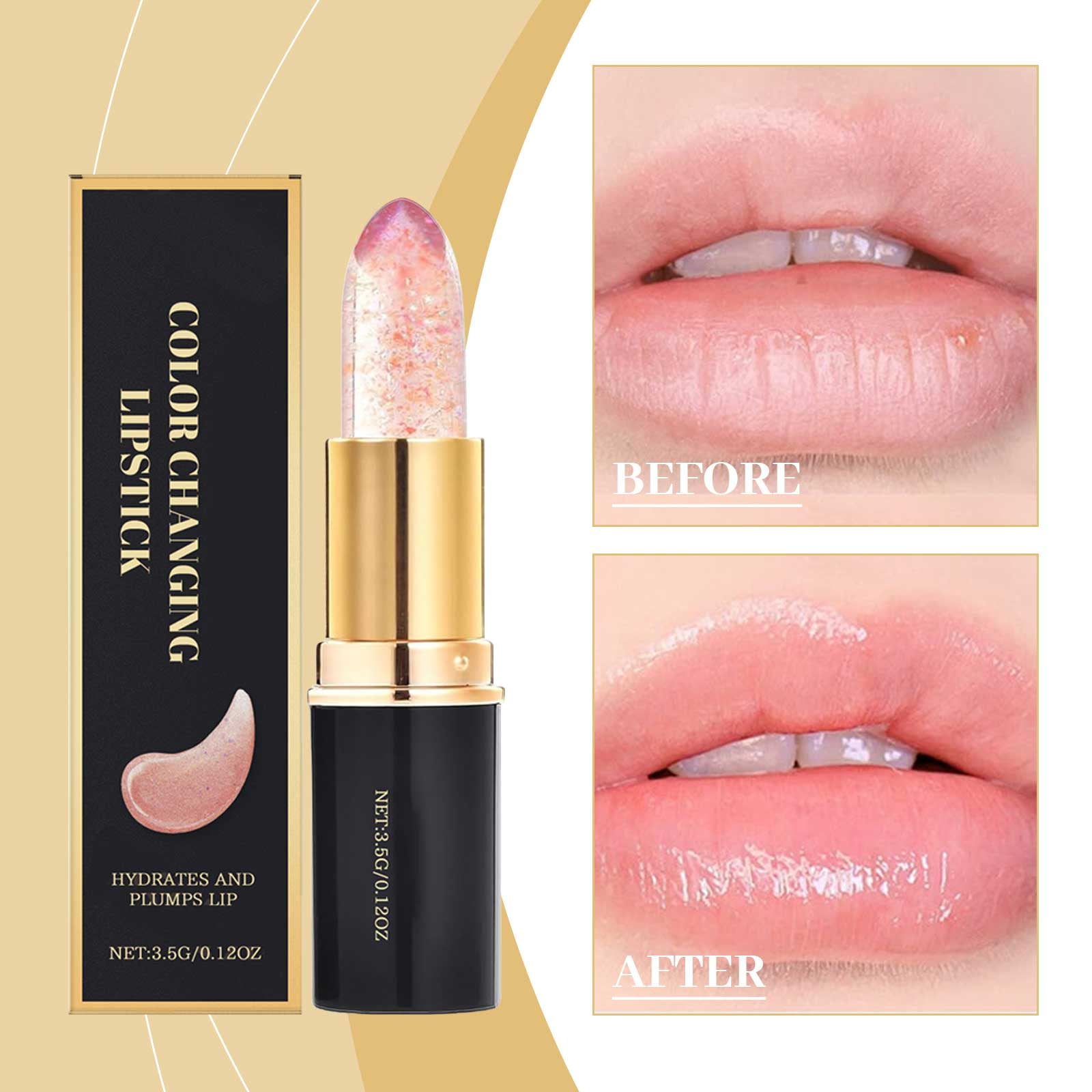BeautyBD Color Changing Flower Lipstick Hydrating Jelly Lip With Flower ...
