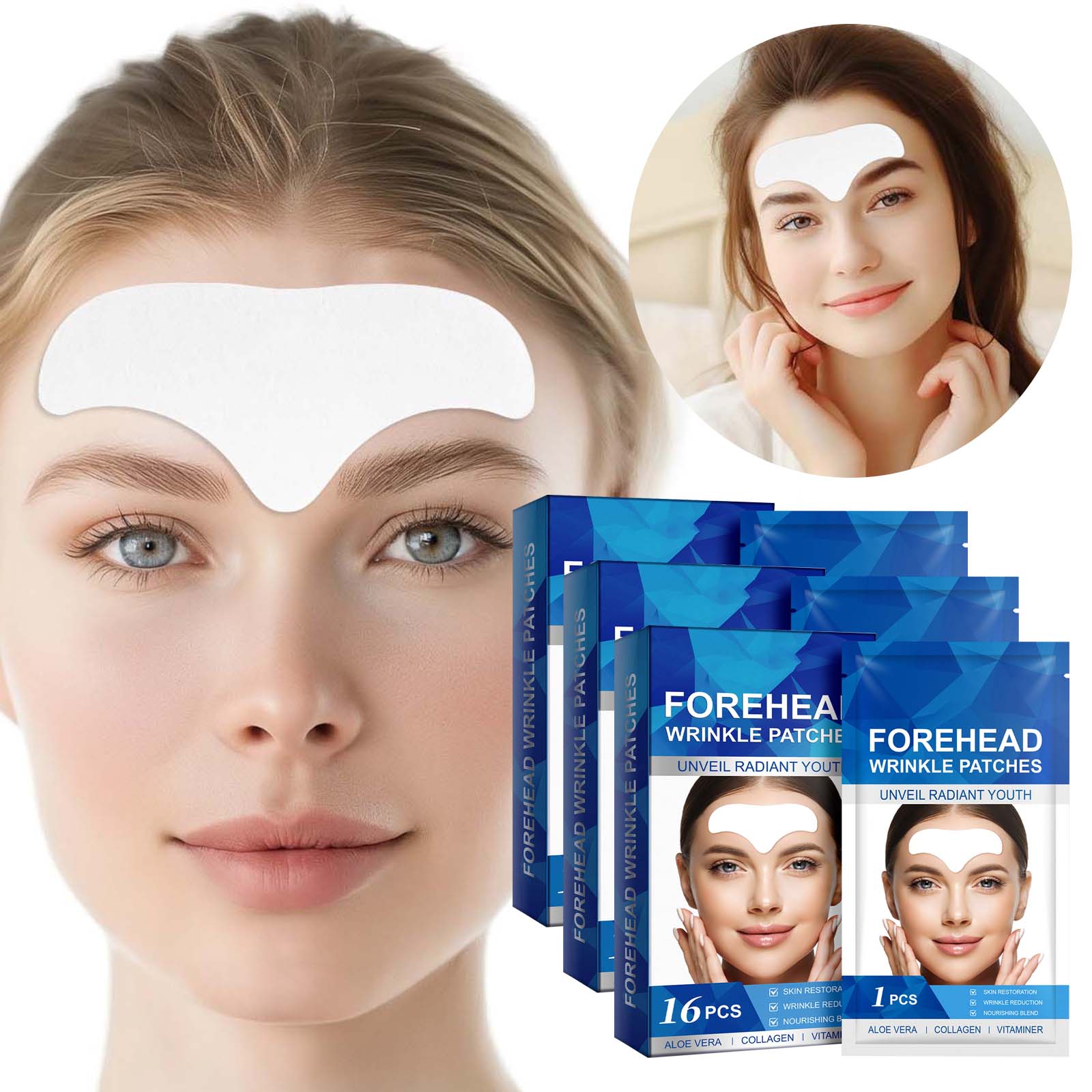 BeautyBD Plasters 16 Pieces Plasters Face Forehead Pads Against ...