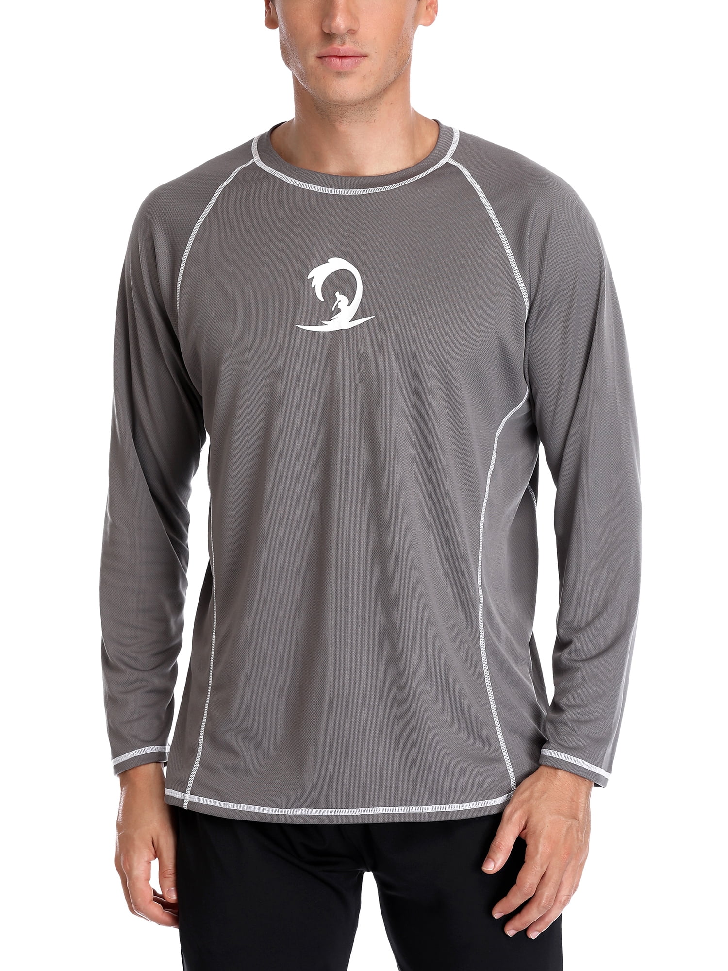 BeautyIn Men's Long Sleeve Rashguard Shirt UV Ray Protection Quick-Dry ...